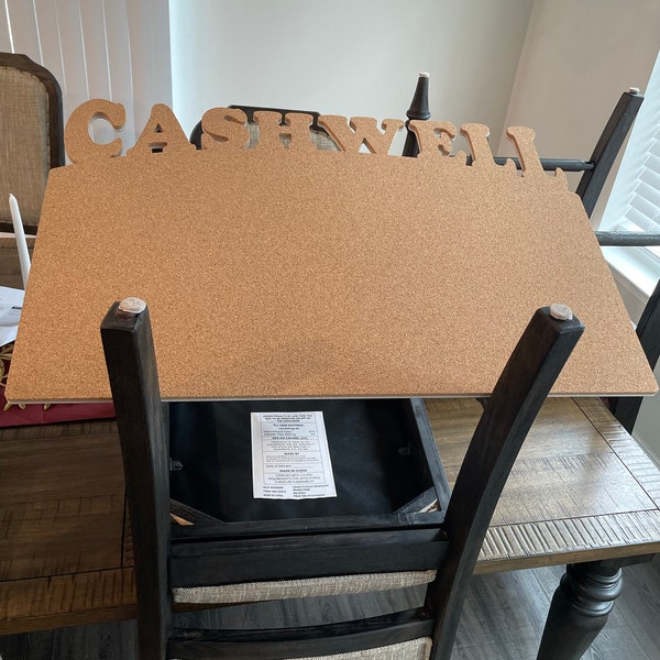 Personalized Cork Board With Name, Cork Board Letters, Personalized ...