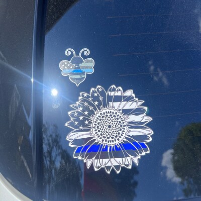 Thin Blue Line State Outline Vehicle Decal. Vinyl Decal. Law - Etsy