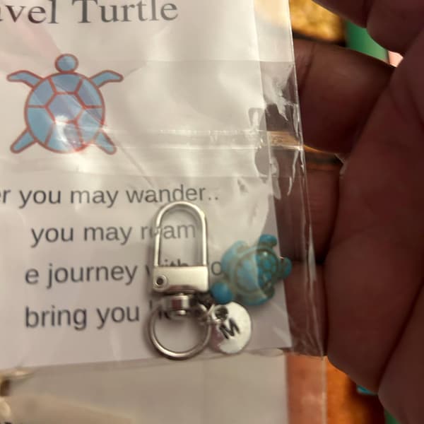 Personalised Turtle Keychain,turtle Keyring,personalised Gift,travel ...