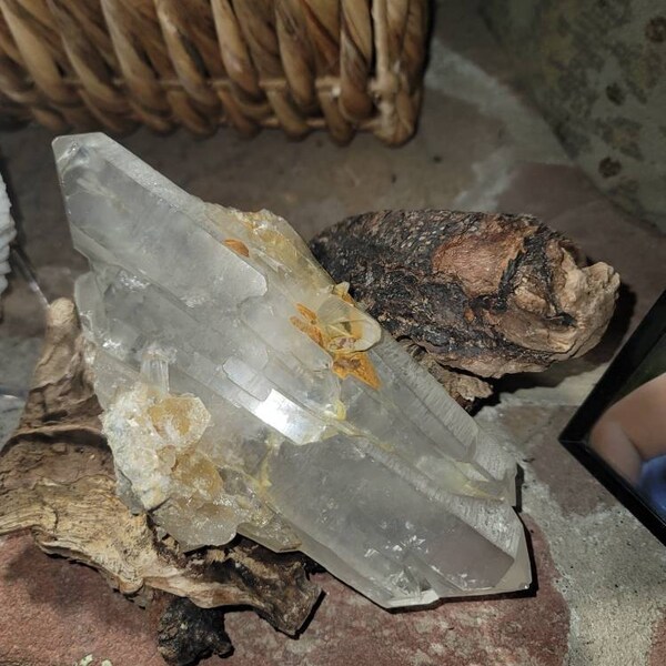 Rare Double Terminated Elestial Enhydro Quartz Crystal-moving Liquid ...