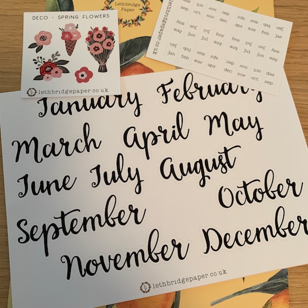 Yellow Hobonichi Weeks Weekly Kits; Winter Kit; Weekly Sticker Kit ...