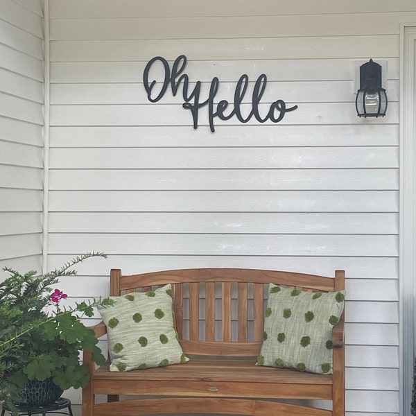 Oh Hello Metal Sign, Hello Metal Sign, Hello Words, Metal Hello Word ...