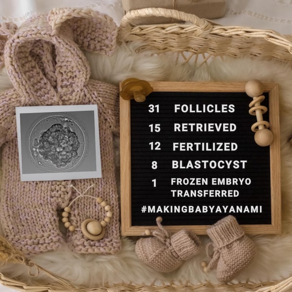 Digital IVF Egg Retrieval Letter Board Template With Embryo Picture ...