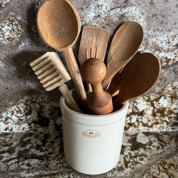 Stoneware Crock (2 Quart) From Acorn Bluff Home for Utensils and ...