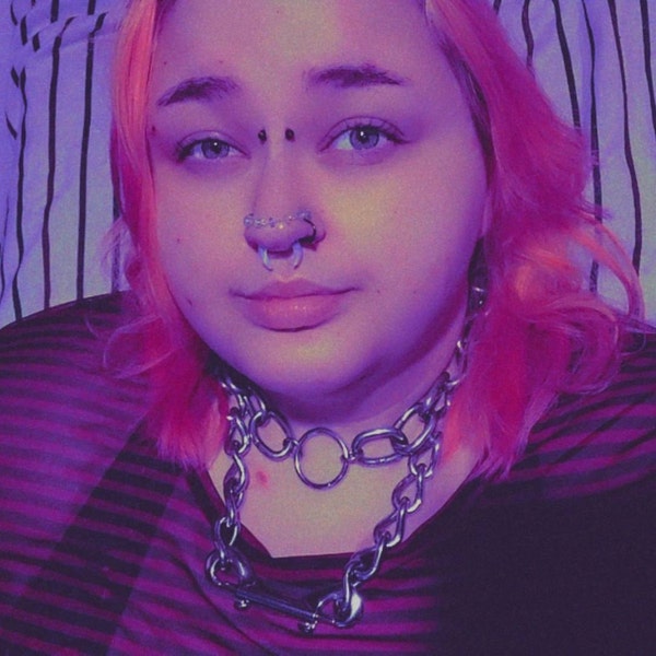 Barbed Wire O Ring Rosary Necklace Stainless Steel Gothic, Queer Fangs ...