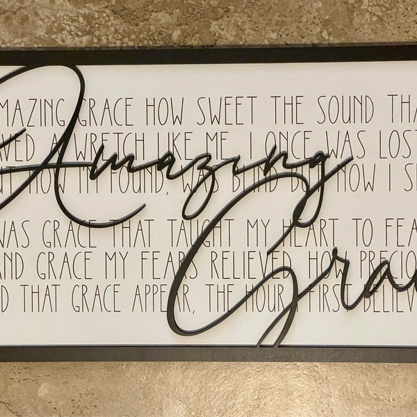 Amazing Grace SVG Digital File GLOWFORGE Laser Ready - Etsy
