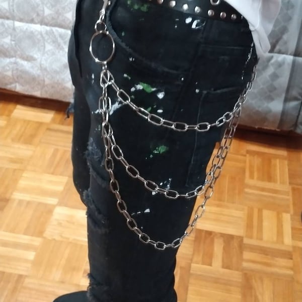 Triple Wallet Chain With O Ring, Belt Chain, 90's Trouser Chain ...