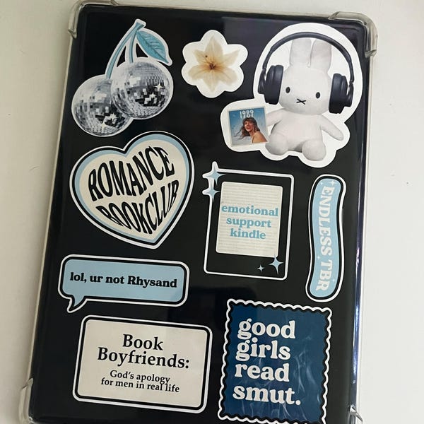 Pack Kindle Stickers Blue Bookish Sticker Pack Kindle Kobo Decor Reader ...