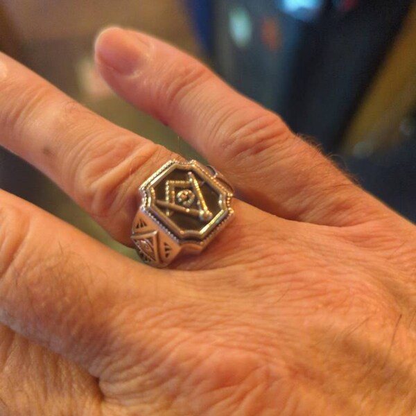 Freemason Ring, 925 Silver Masonic Ring, Knights Templar Jewelry ...