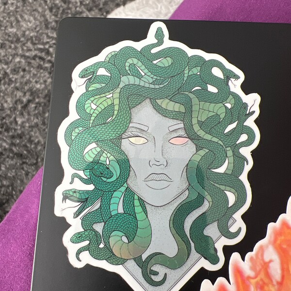 Medusa Holographic Sticker - Etsy