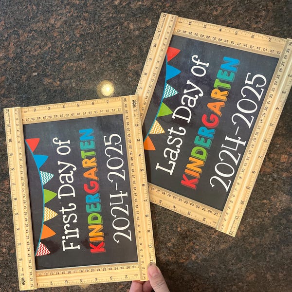 First Day of TK, 2025-2026 Photo, Blue Orange, First Day Transitional ...