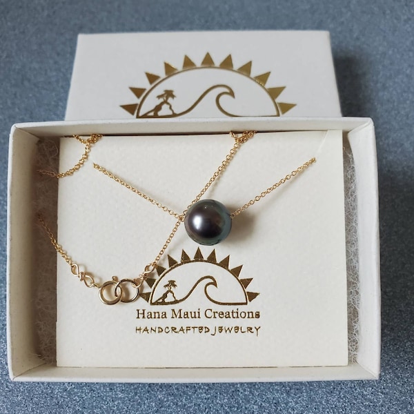 Tahitian Pearl Necklace, Genuine Pearls, Handmade Maui Hawaii Beach ...