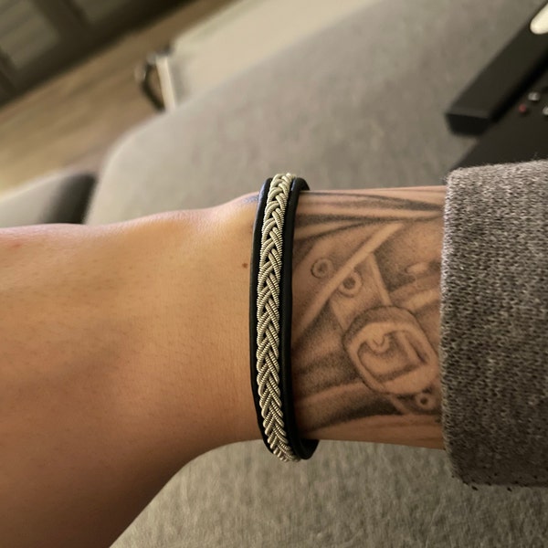 Swedish Sami Bracelet of Pewter Thread With 4 % Silver and Reindeer ...