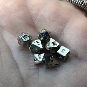 7-die Metal Micro Dice Set for D&D Dungeons and Dragons - Etsy