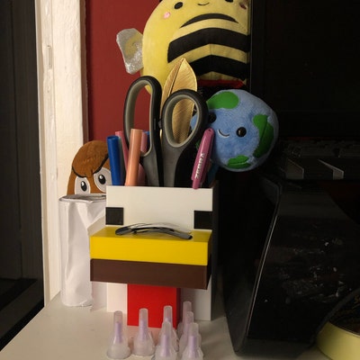 Minecraft Chicken Plant Pot Desk Top Organizer Minecraft - Etsy