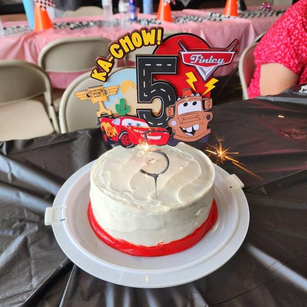 Cars Cake Topper, Custom Mcqueen Cake Topper Decor, Mater Cake Topper ...