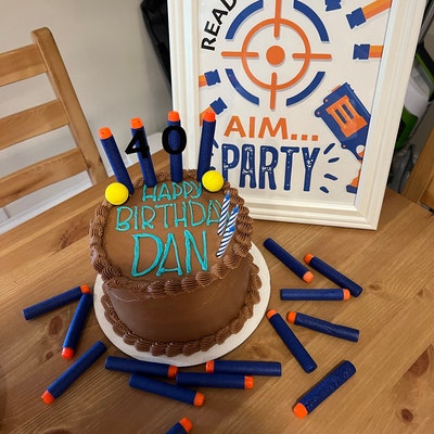 Dart Party Signs Dart Battle Party Signs Dart War Signs Dart Guns ...