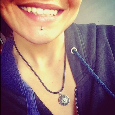 Handpan Pendpan-mini Pendant Necklace Sterling Silver Vintage Handmade ...