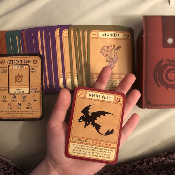 HTTYD Deck of Dragons (how to Train Your Dragon Cards) - Etsy
