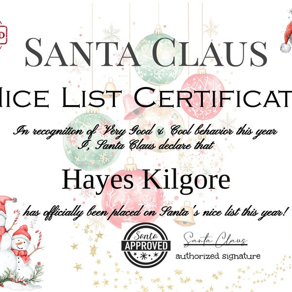 Santa Claus Approved Nice List Stamp PNG Official Seal North Pole ...