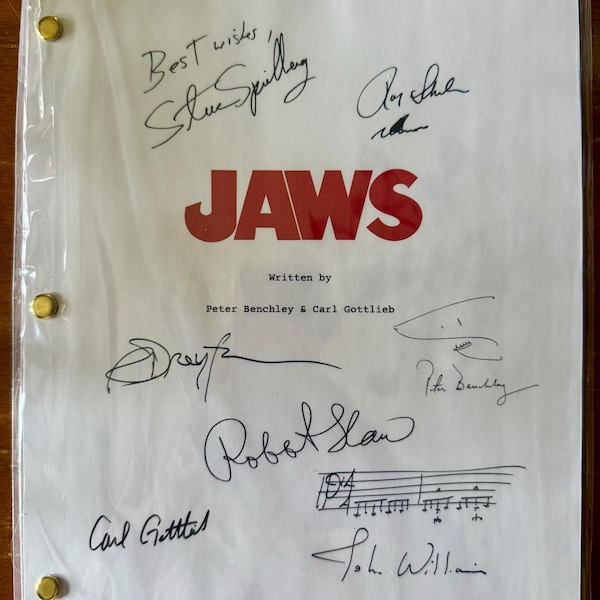 Jaws Movie Script Original Full Screenplay - Etsy