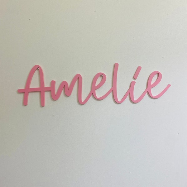 Pink Acrylic Name Sign - Personalised Nursery Sign- Personalised Name ...