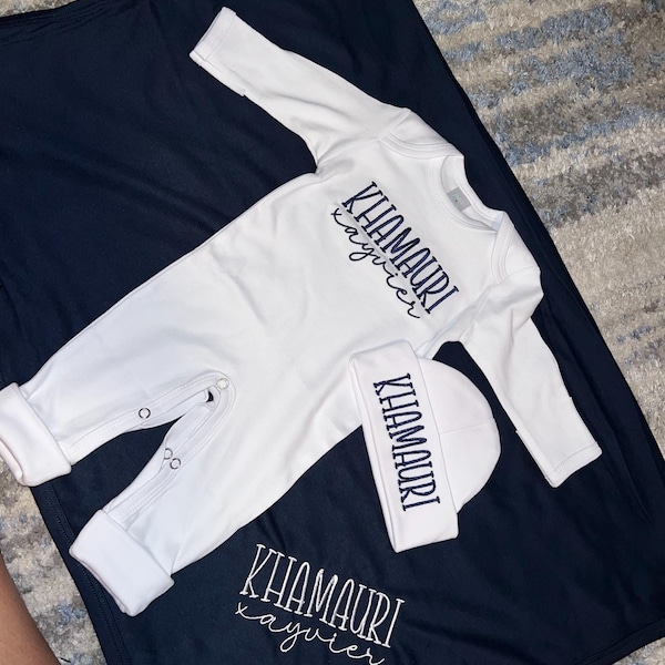 Baby Boy Outfit With Name Baby Boy Clothes Baby Gift Coming Home Outfit ...