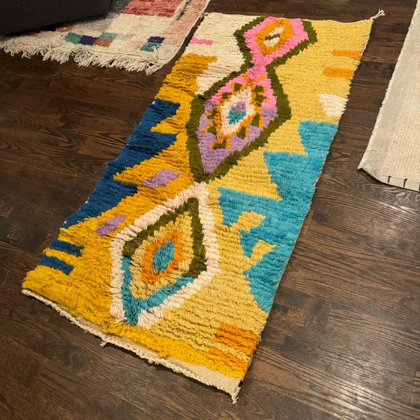 Moroccan Rug Runner, Authentic Berber Rug, Runner for Kitchen, Runner ...
