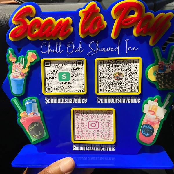 Cake Baker Sign/ Treat Maker Sign Scan to Pay Acrylic Sign - Etsy