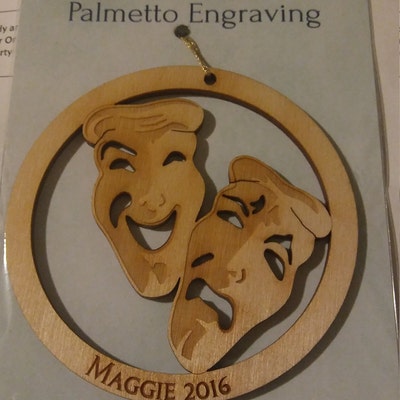Personalized Comedy and Tragedy Ornament Theater Ornament Theater ...