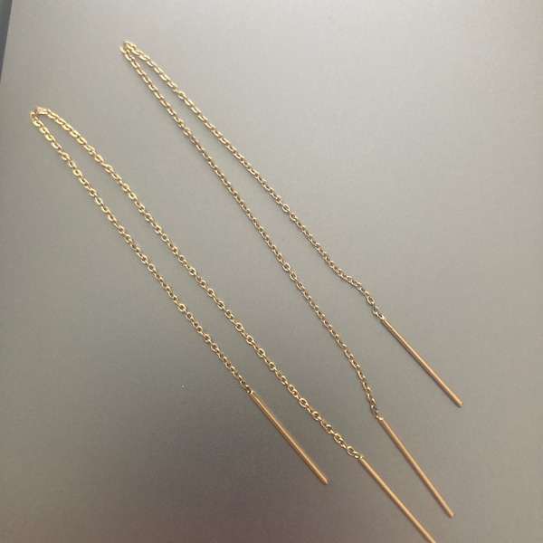 Chain Earrings, Thread Earrings, Threader Earrings, Chain Threader ...