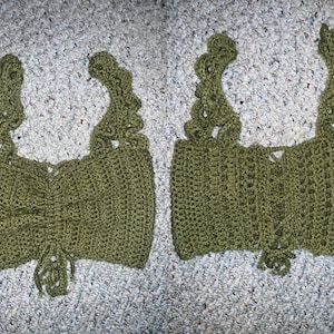 Crochet Pattern for Scrunch Crop Top With Scalloped Straps and ...