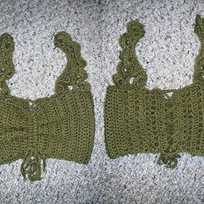 Crochet Pattern for Scrunch Crop Top With Scalloped Straps and ...