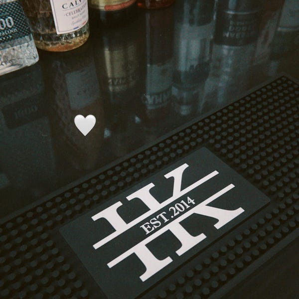 Bar Mat, Personalized Bar Mat for Home Bar Coffee Bartender Mat, Custom ...
