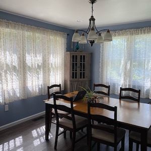 Lace Embroidered Curtain, One Panel Window Decor Curtain for Living ...