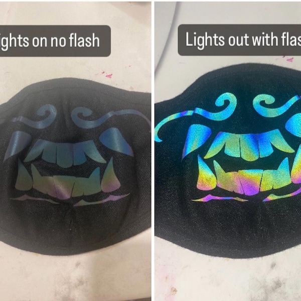 Glowing Eye Face Mask : Reflective/ Glow in the Dark Cotton Mask - Etsy