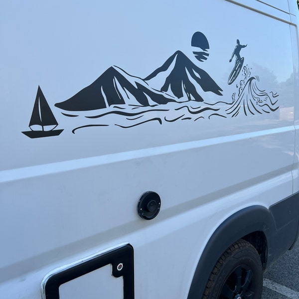 Surf Car Decals, Surf Stickers, Van Stickers, Camper Stickers, Caravan ...