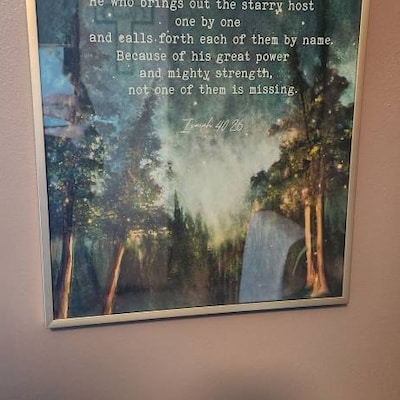 Isaiah 40:26 Wall Art, Bible Verse About Stars, Christian Scripture ...
