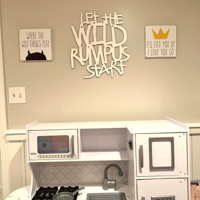 Let the Wild Rumpus Start Wood Wall Art, Where the Wild Things Are ...