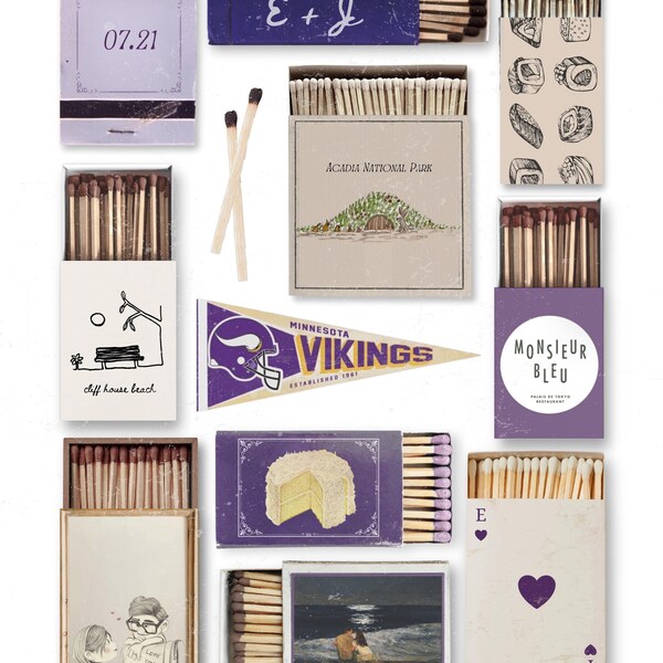 Two Black Vintage Blank Matchbox Templates | Digital Download - Etsy