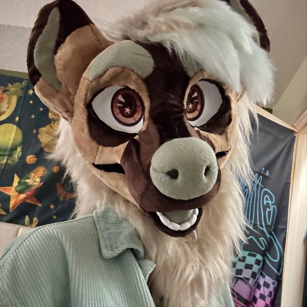 Skunk Fursuit Head Base 3D Printed With Eye Blanks, Nose, Teeth, and ...