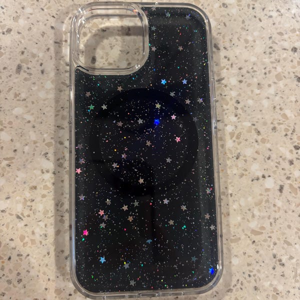 IPhone 15 Celestial Space Astronomy Case Holographic Stars Glitter ...