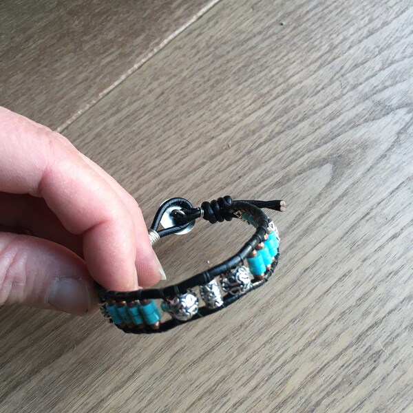 Mens Bracelet, Mens Turquoise Bracelet, Mens Gifts, Mens Skull Bracelet ...