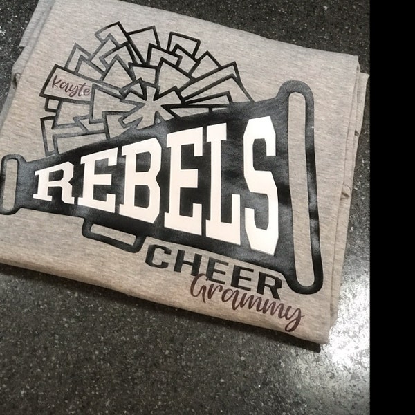 Rebels Cheer Megaphone SVG Download Files - Cheer Mom DXF, EPS ...