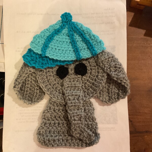 Elephant Head Crochet Applique Pattern Instant Pdf Download - Etsy