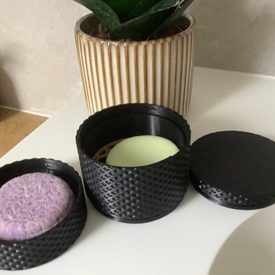 Customizable Round Soap Box / Solid Cosmetic Transport Box ...