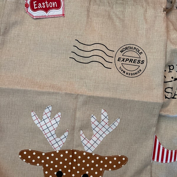 Christmas Stocking Name Patch - Custom Personalized Embroidered Iron on ...