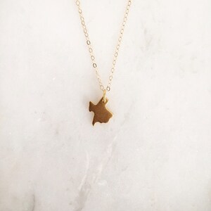 Gold Texas Necklace State Charm Necklace Texas Jewelry - Etsy
