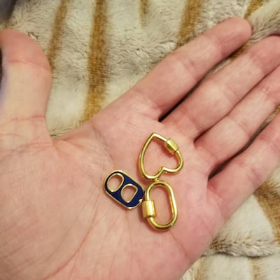 Dog Bone Screw Carabiner Lock, Carabiner Bone Screw Lock, 14k Gold ...