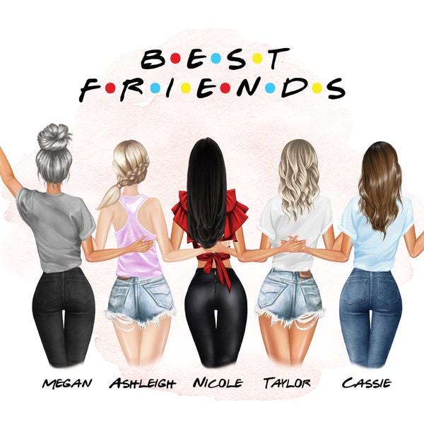 Best Friend Gifts for Her Five Friends Gift Best Friend Birthday Gifts ...